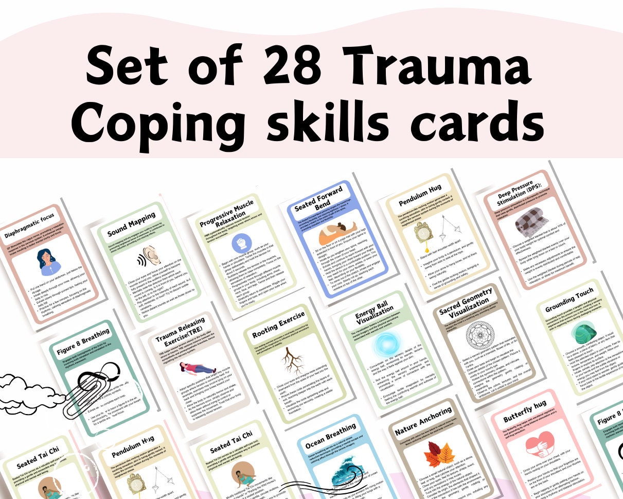 Trauma Worksheets, Trauma Therapy Bundle, Trauma Workbook, Therapy ...