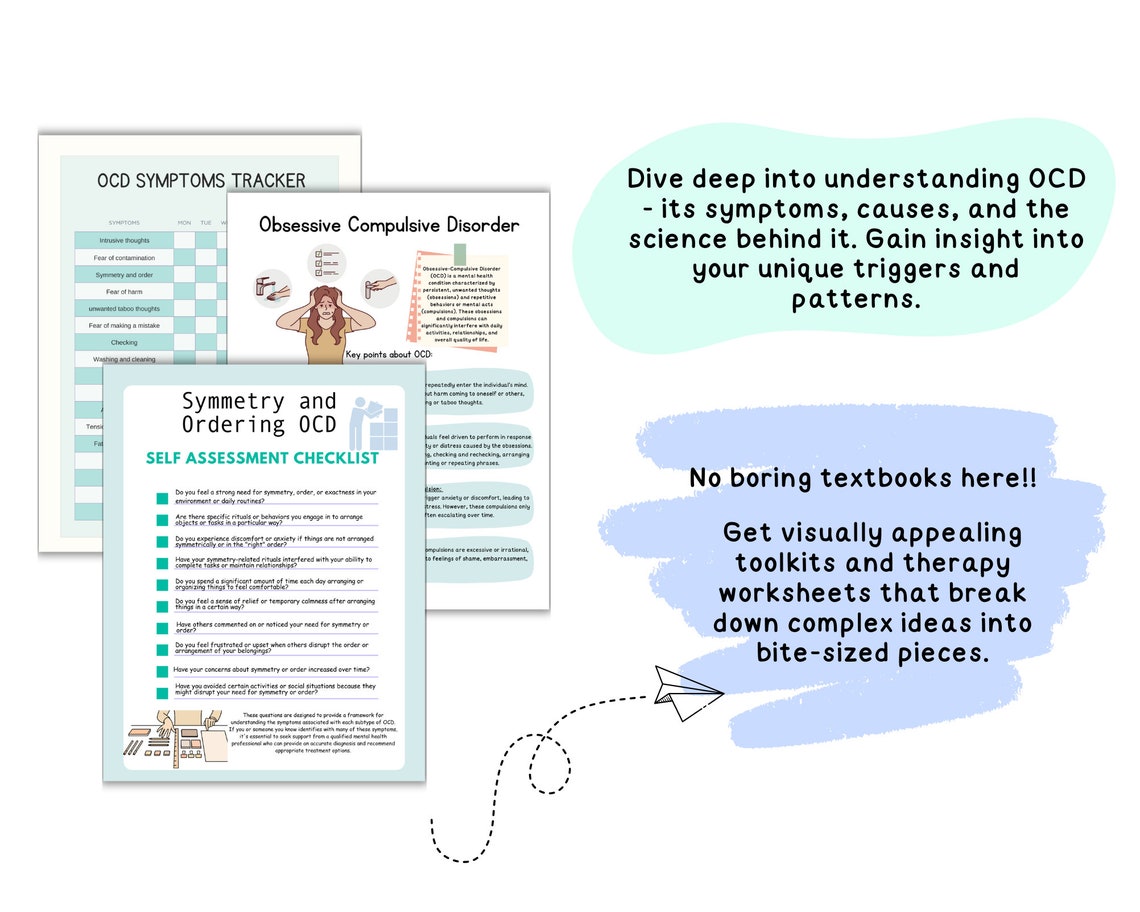 OCD Worksheets, OCD Workbook, ERP Exposure and Response Prevention, Ocd ...