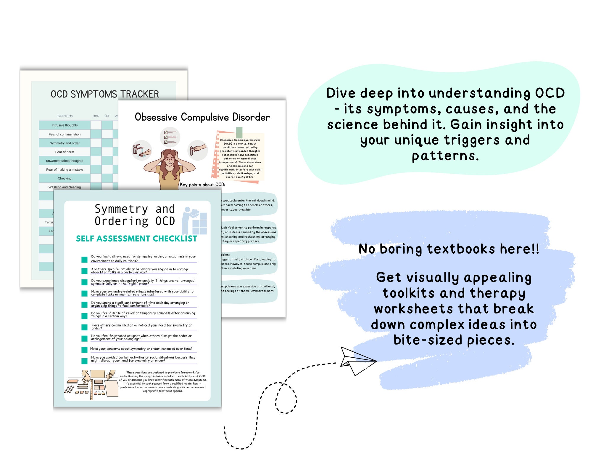 OCD Worksheets, OCD Workbook, ERP Exposure and Response Prevention, Ocd ...