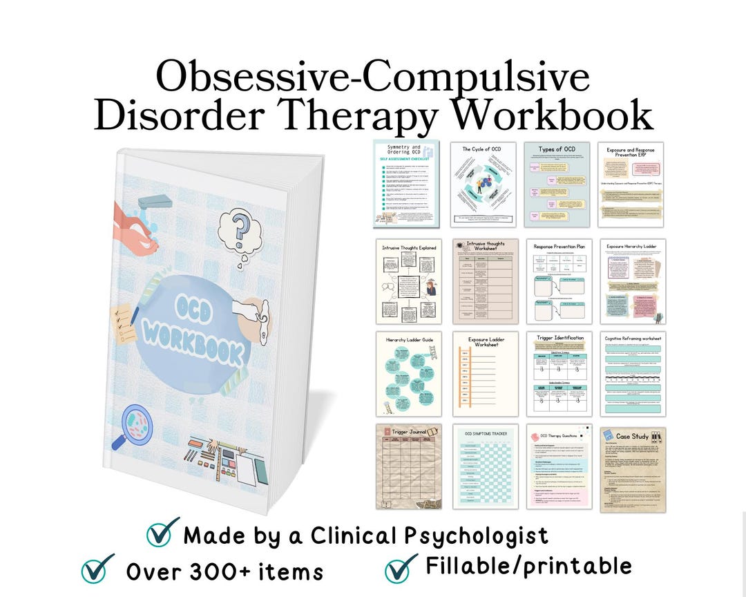 OCD Worksheets, OCD Workbook, ERP Exposure and Response Prevention, Ocd ...