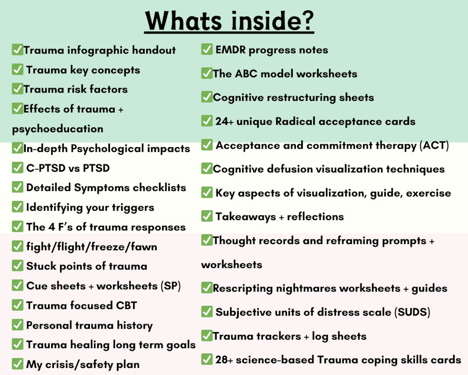 Trauma Worksheets, Trauma Therapy Bundle, Trauma Workbook, Therapy ...