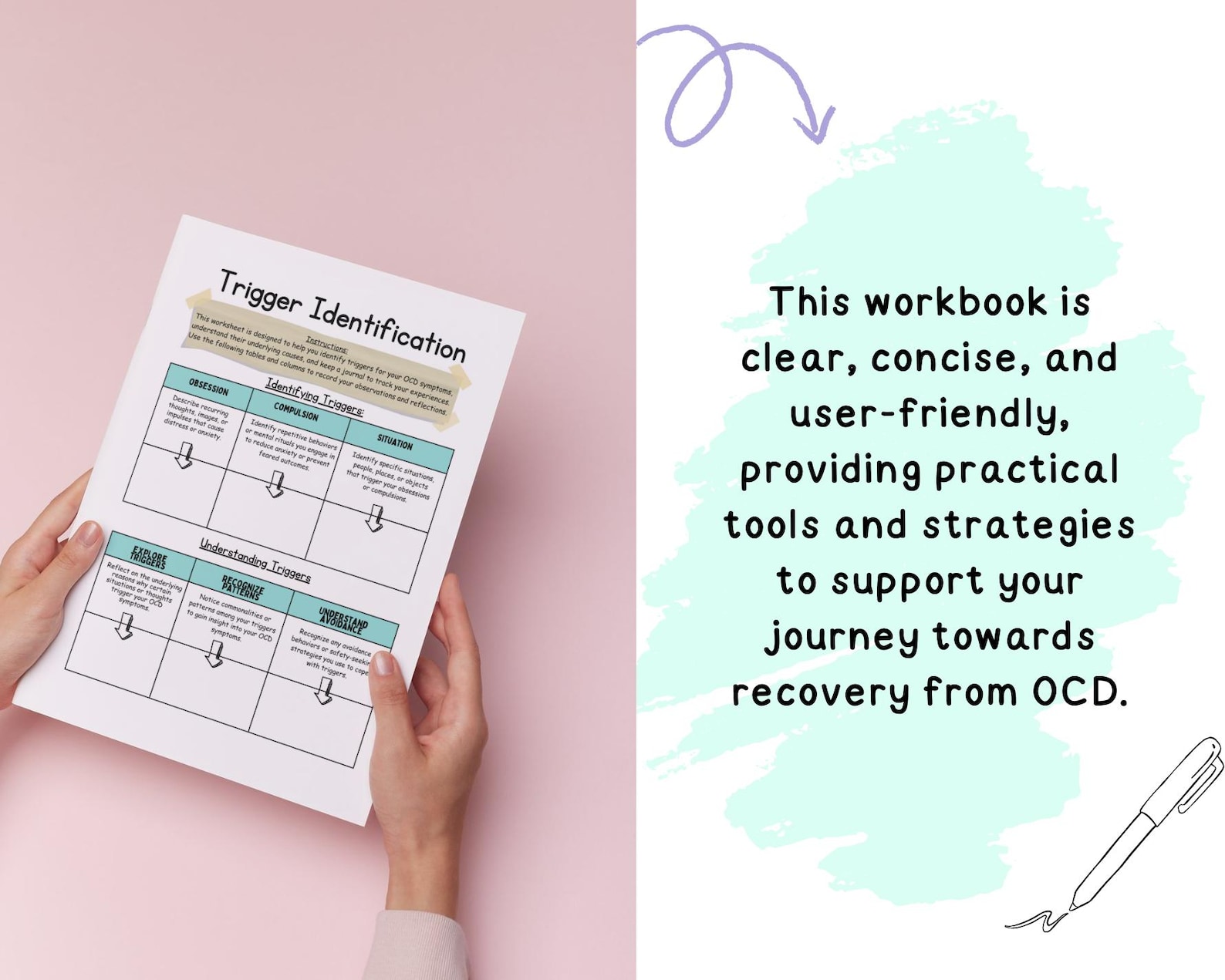 OCD Worksheets, OCD Workbook, ERP Exposure and Response Prevention, Ocd ...