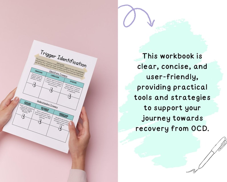 OCD Worksheets, OCD Workbook, ERP Exposure and Response Prevention, Ocd ...