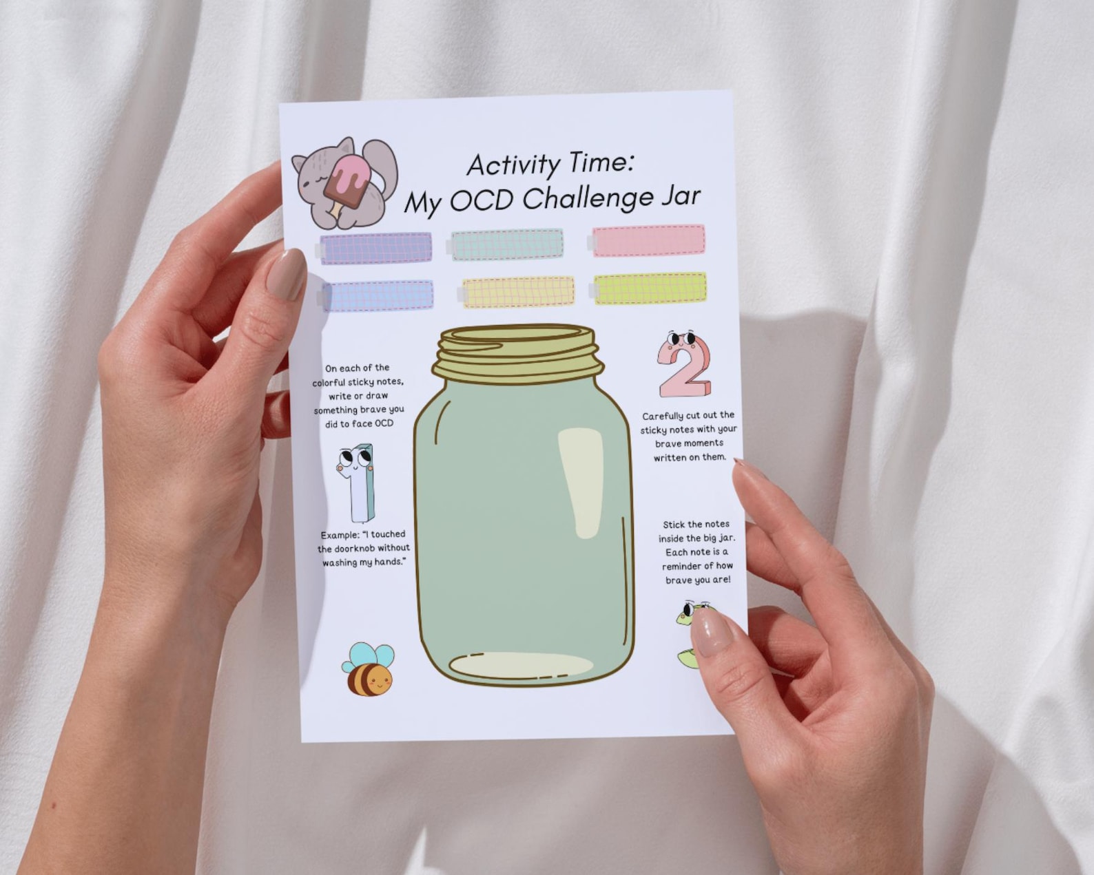 OCD Worksheets for Kids, ERP for Kids Ocd Exposure Therapy for Kids ...