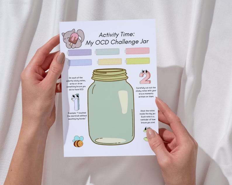 OCD Worksheets for Kids, ERP for Kids Ocd Exposure Therapy for Kids ...