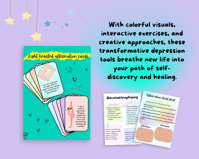 Depression Workbook Brain and Depression Handout Cards Depression ...