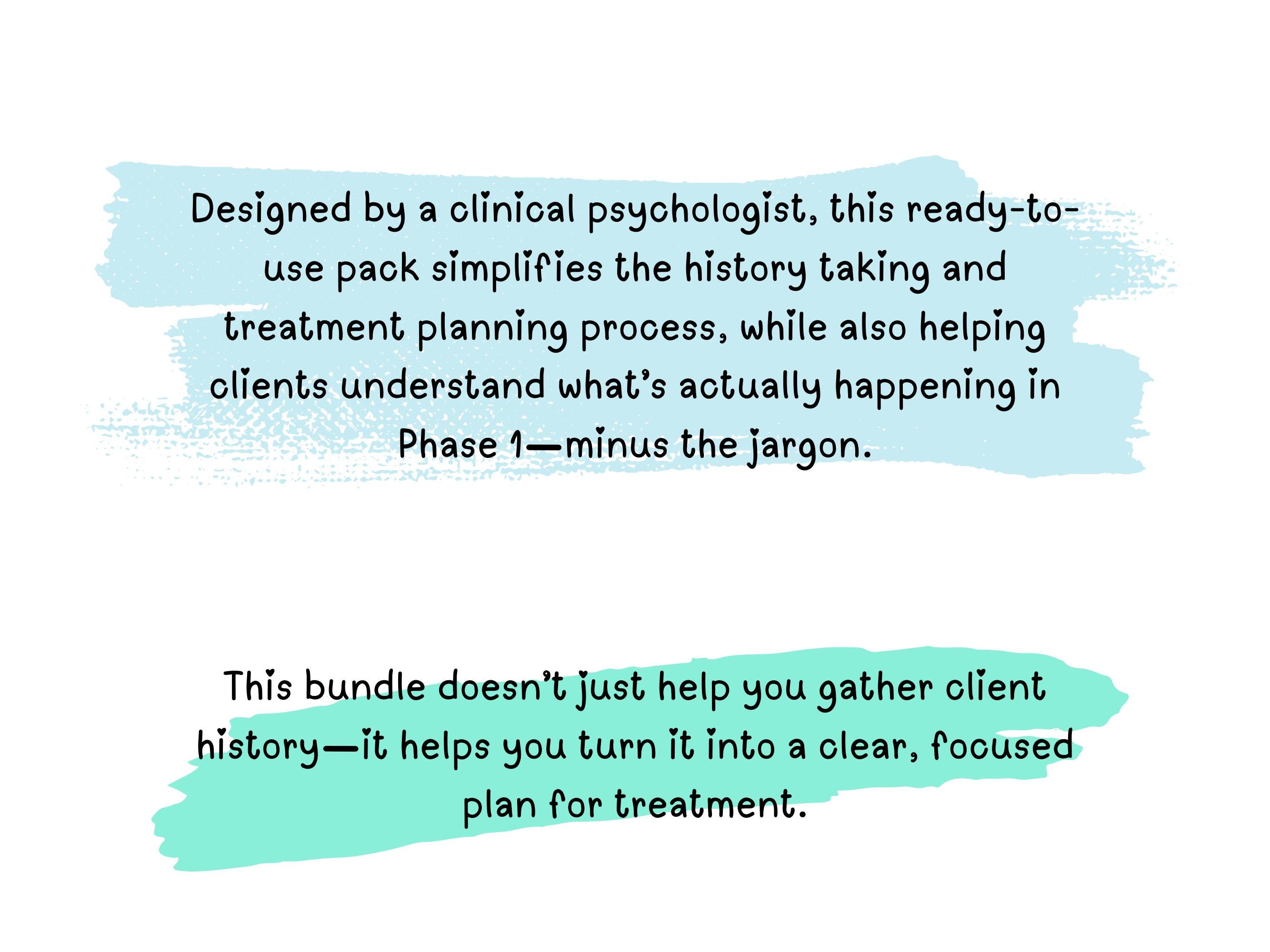 EMDR History Taking Sheet, EMDR History Taking and Treatment Plan ...