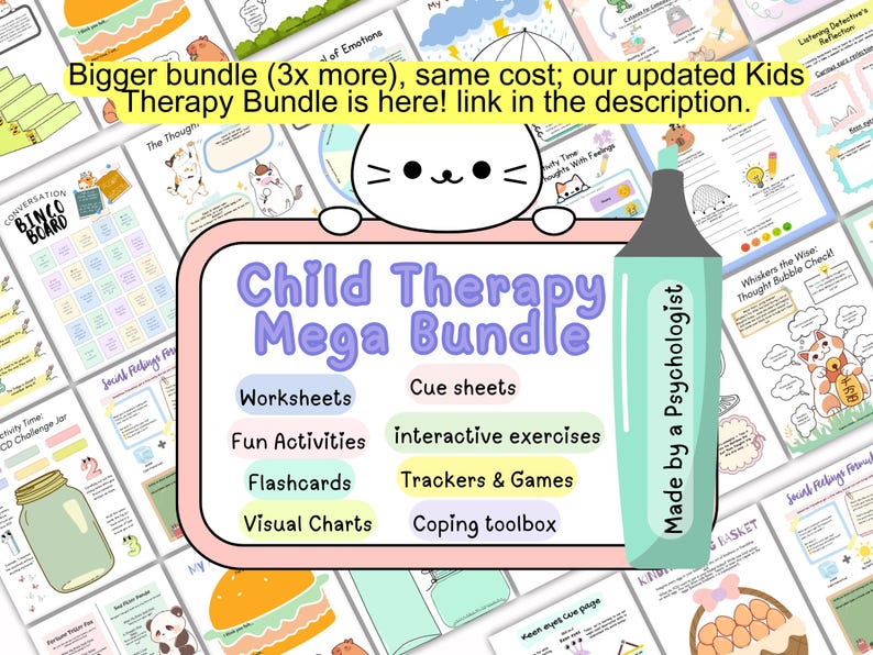 OCD Worksheets for Kids, ERP for Kids Ocd Exposure Therapy for Kids ...