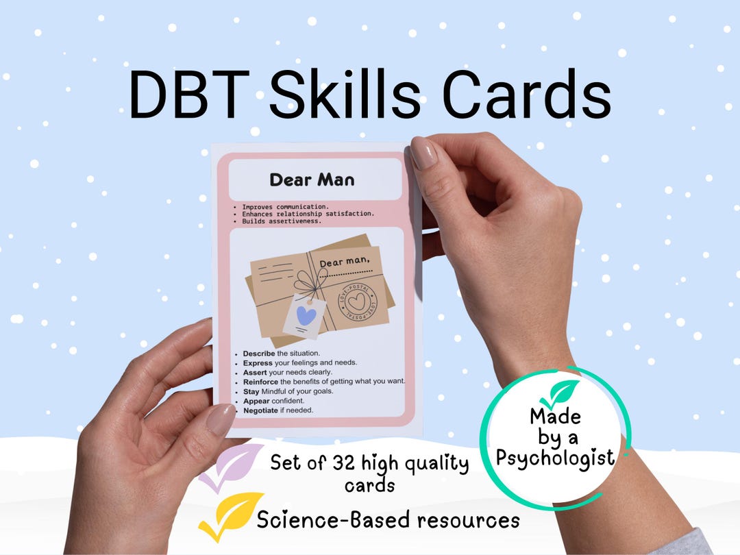 DBT Skills Cards, DBT Flashcards, Dialectical Behavior Therapy, DBT ...