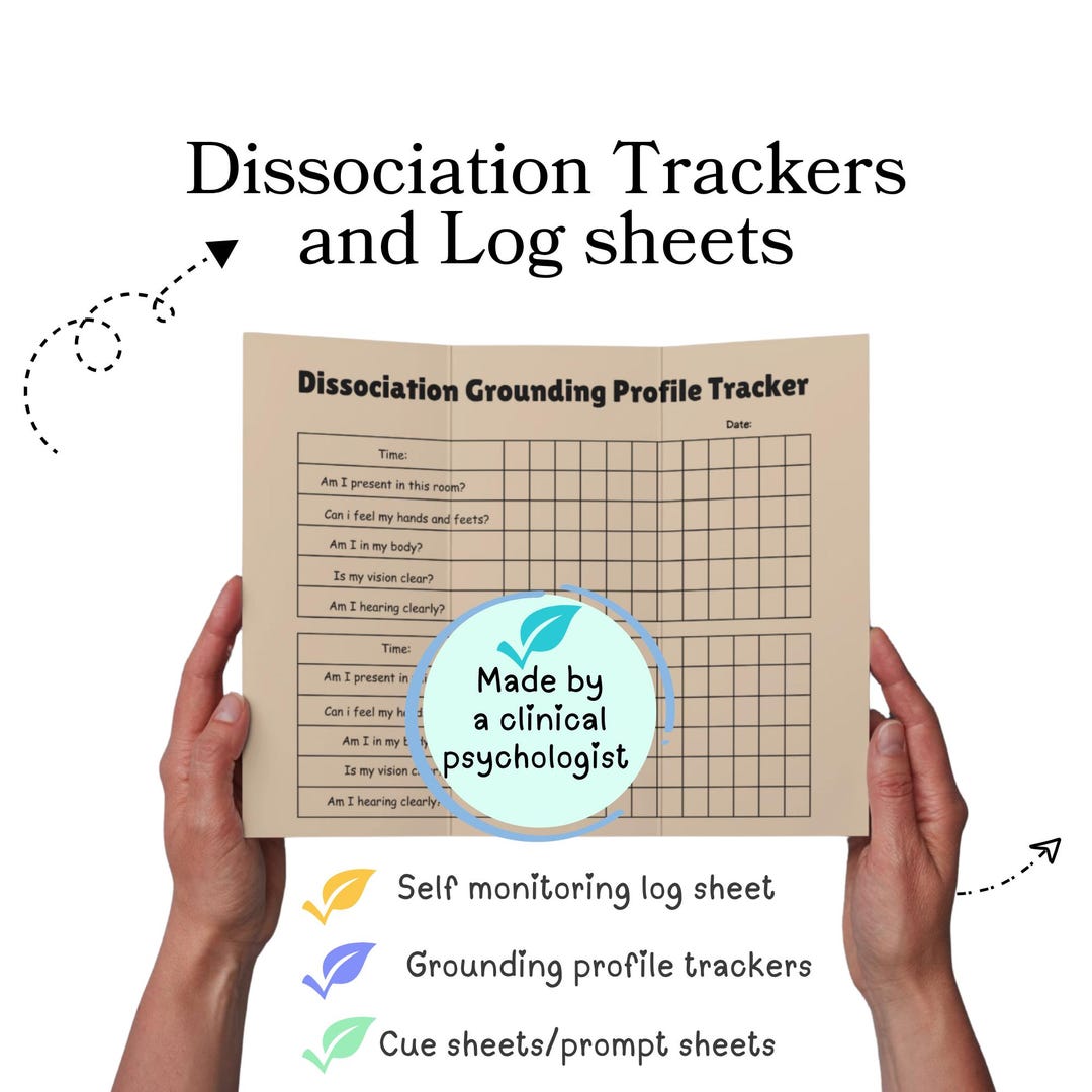 Dissociation Tracker, Dissociation Self Monitoring Log Sheets, Journal ...