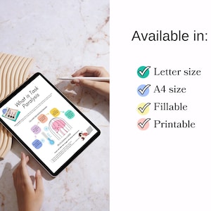 ADHD Task Paralysis Worksheets: Task Activation Plan (printable ...