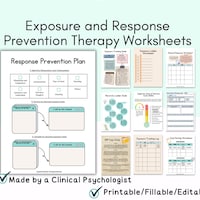 ERP Worksheets Bundle, 18 Fillable/printable PDF Templates, Exposure ...