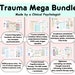 Trauma Worksheets, Trauma Therapy Bundle, Trauma Workbook, Therapy ...