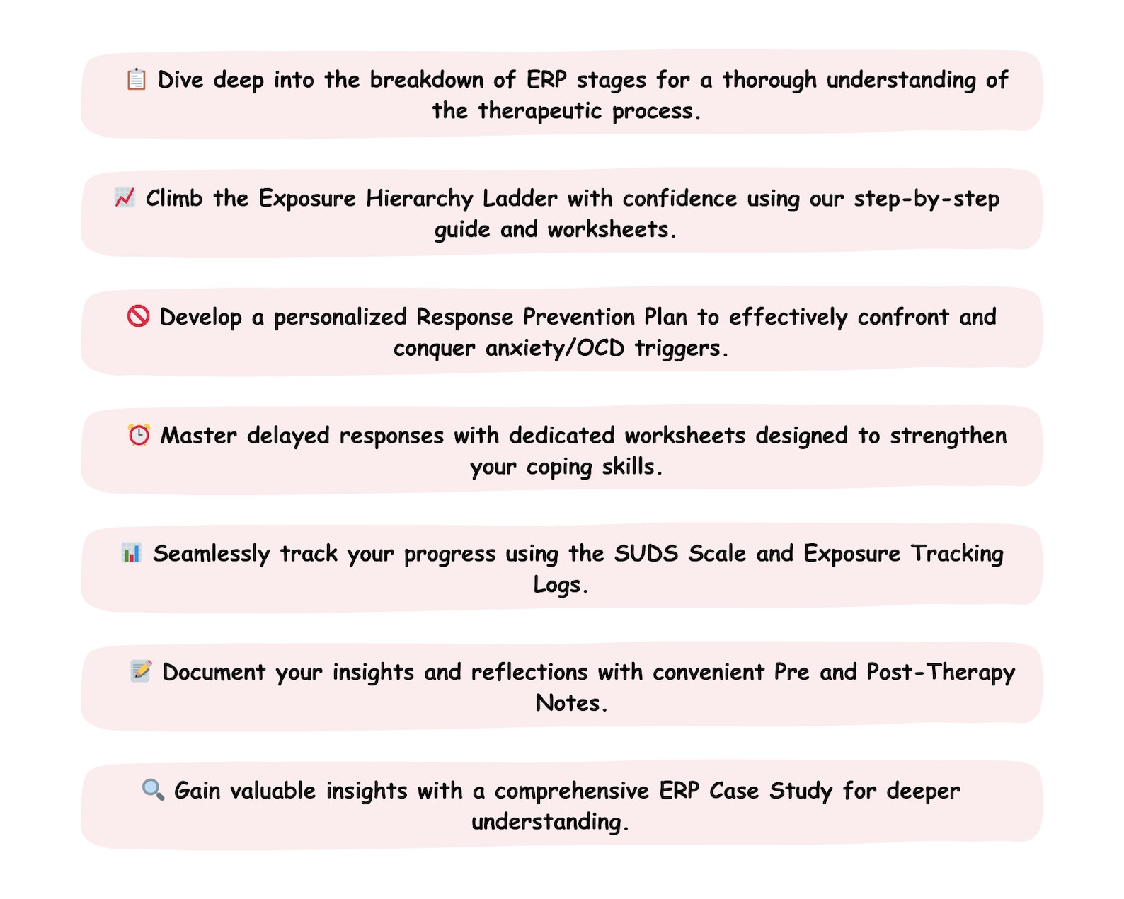 ERP Worksheets, Exposure and Response Prevention Therapy, Exposure ...