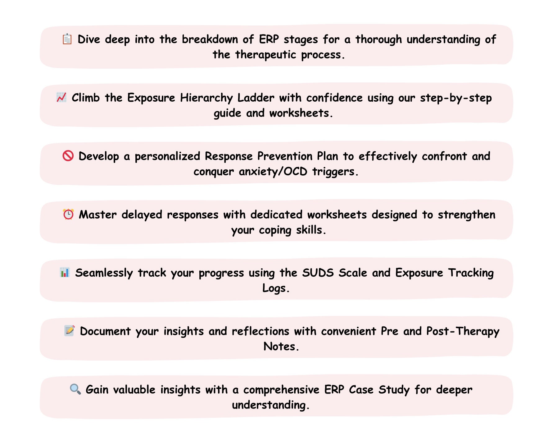 ERP Worksheets, Exposure and Response Prevention Therapy, Exposure Hierarchy, ERP and OCD ...