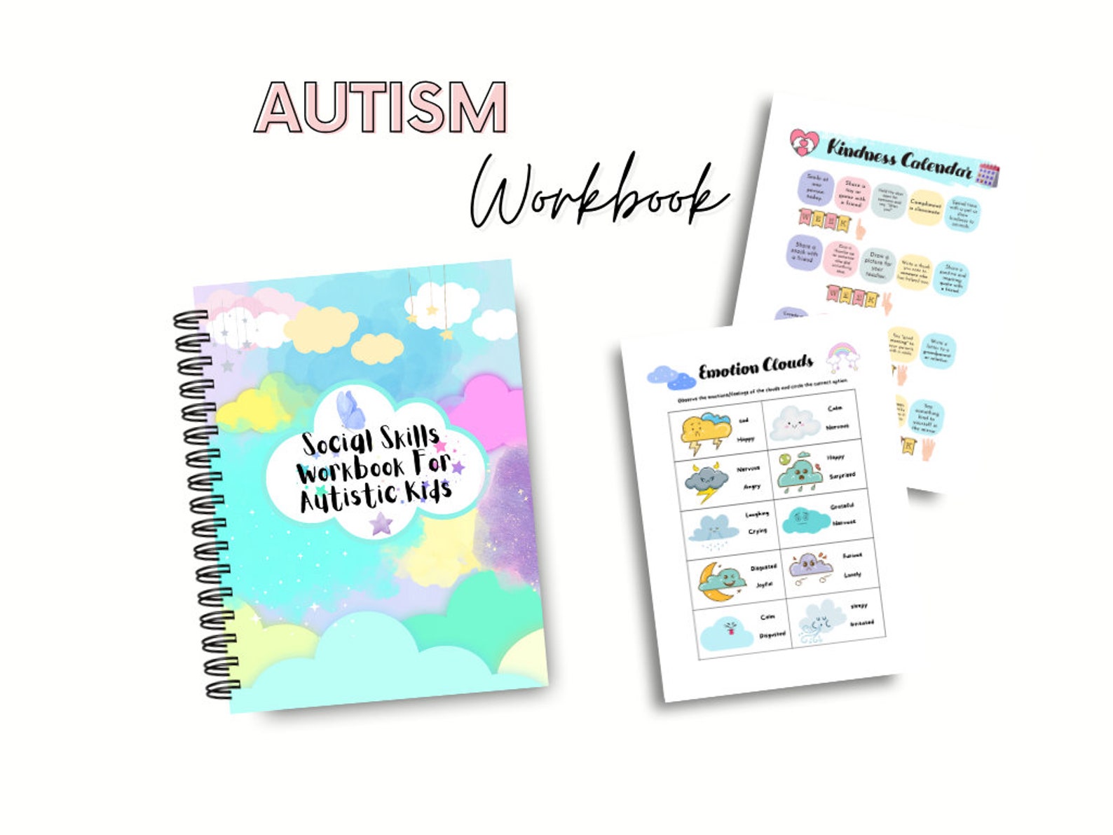 Kids Therapy Worksheets Bundle Mental Health Kids Activity Books ...