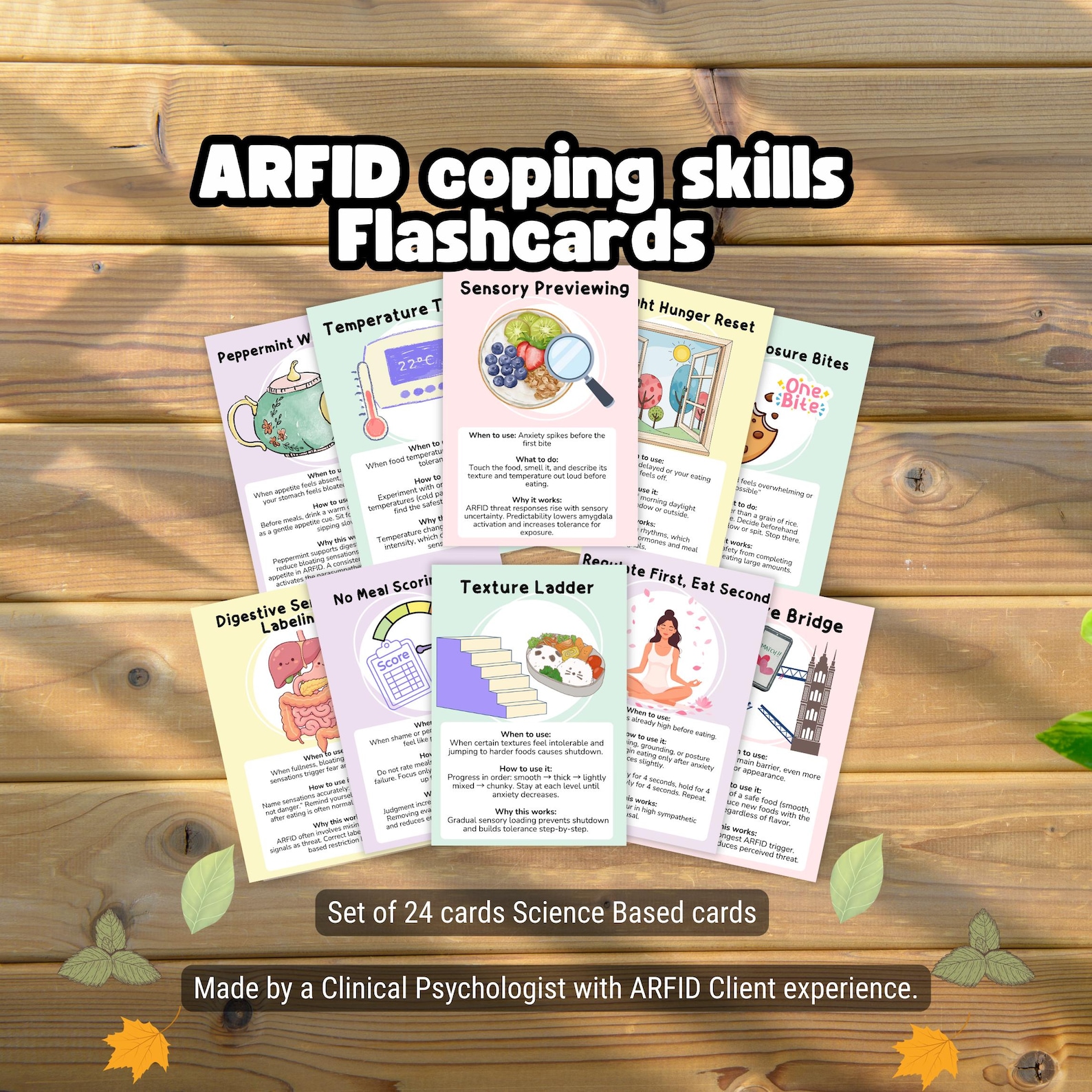 ARFID Coping Skills Flashcards, Avoidant Restrictive Food Intake ...