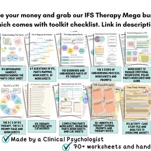 IFS Parts Mapping Worksheets, IFS Worksheets, Internal Family Systems ...