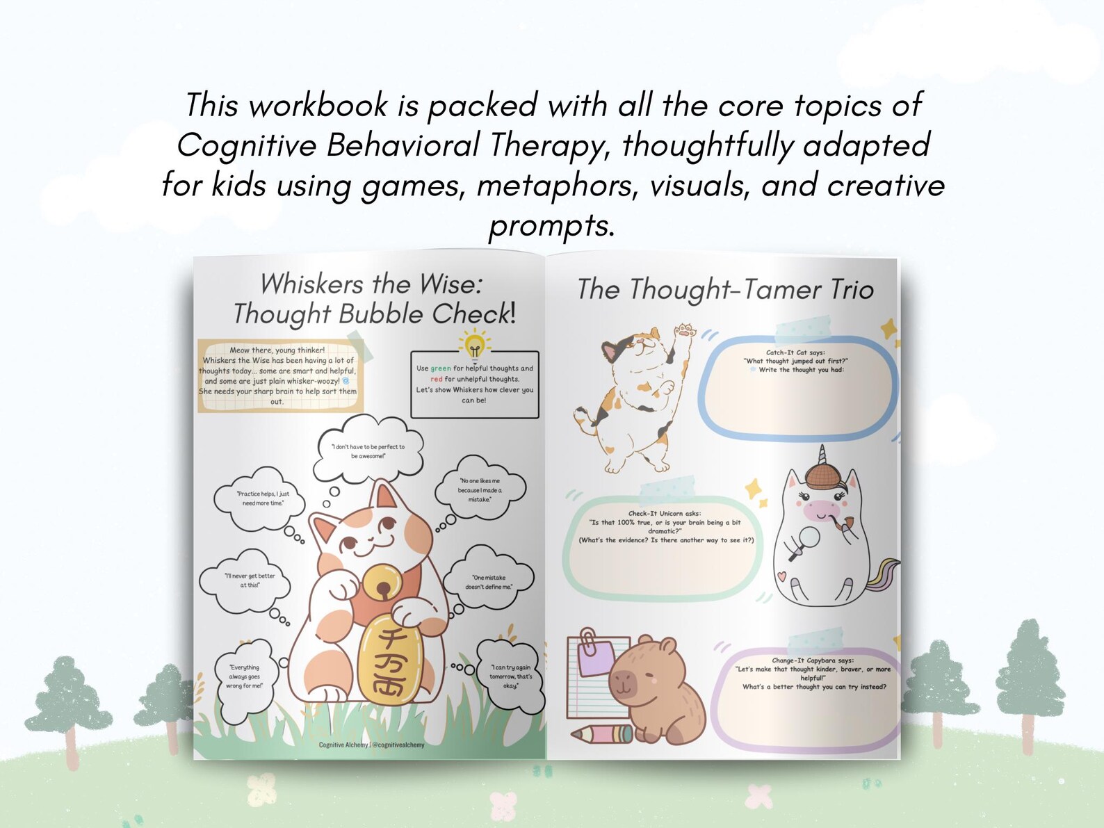 CBT Workbook Kids CBT Children Therapy Worksheets CBT Resources for ...