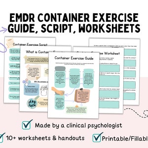 EMDR Container Exercise, EMDR Worksheets for Therapists, EMDR Client ...