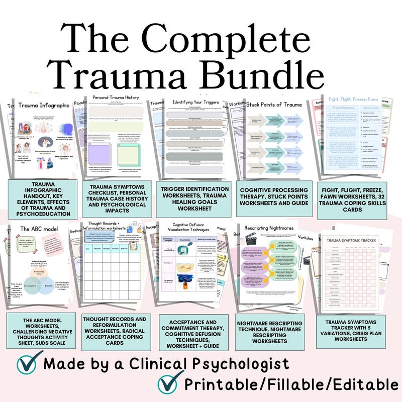 Trauma Workbook - Etsy