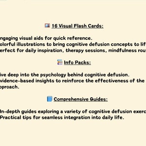 Cognitive Defusion Worksheets, Acceptance and Commitment Therapy ...