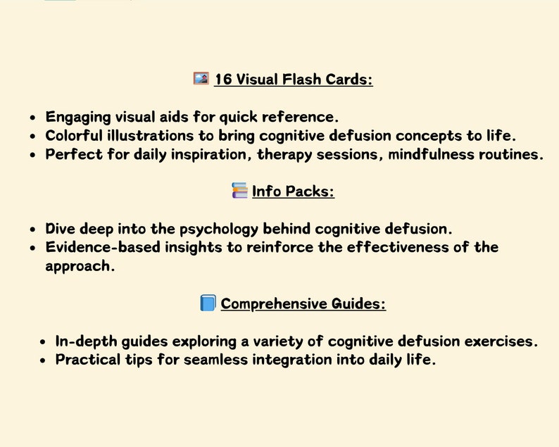 Cognitive Defusion Worksheets, Acceptance and Commitment Therapy ...