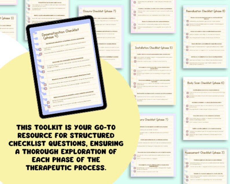 EMDR Client Checklist Toolkit, EMDR Worksheets, EMDR Scripts, Emdr ...
