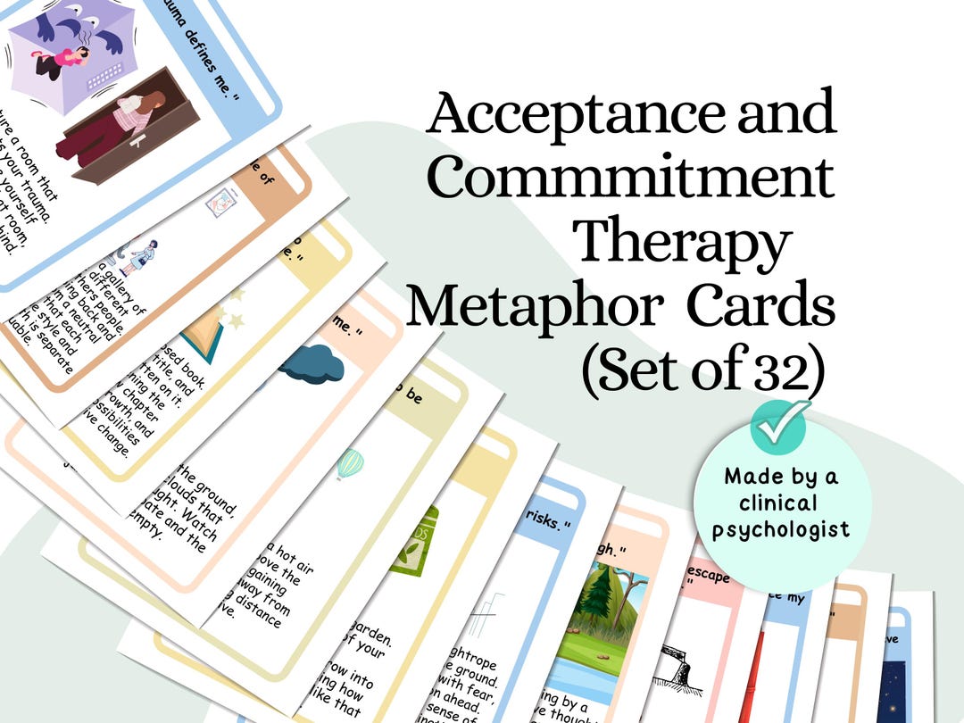Acceptance and Commitment Therapy Cards, ACT Metaphor Cards, ACT ...