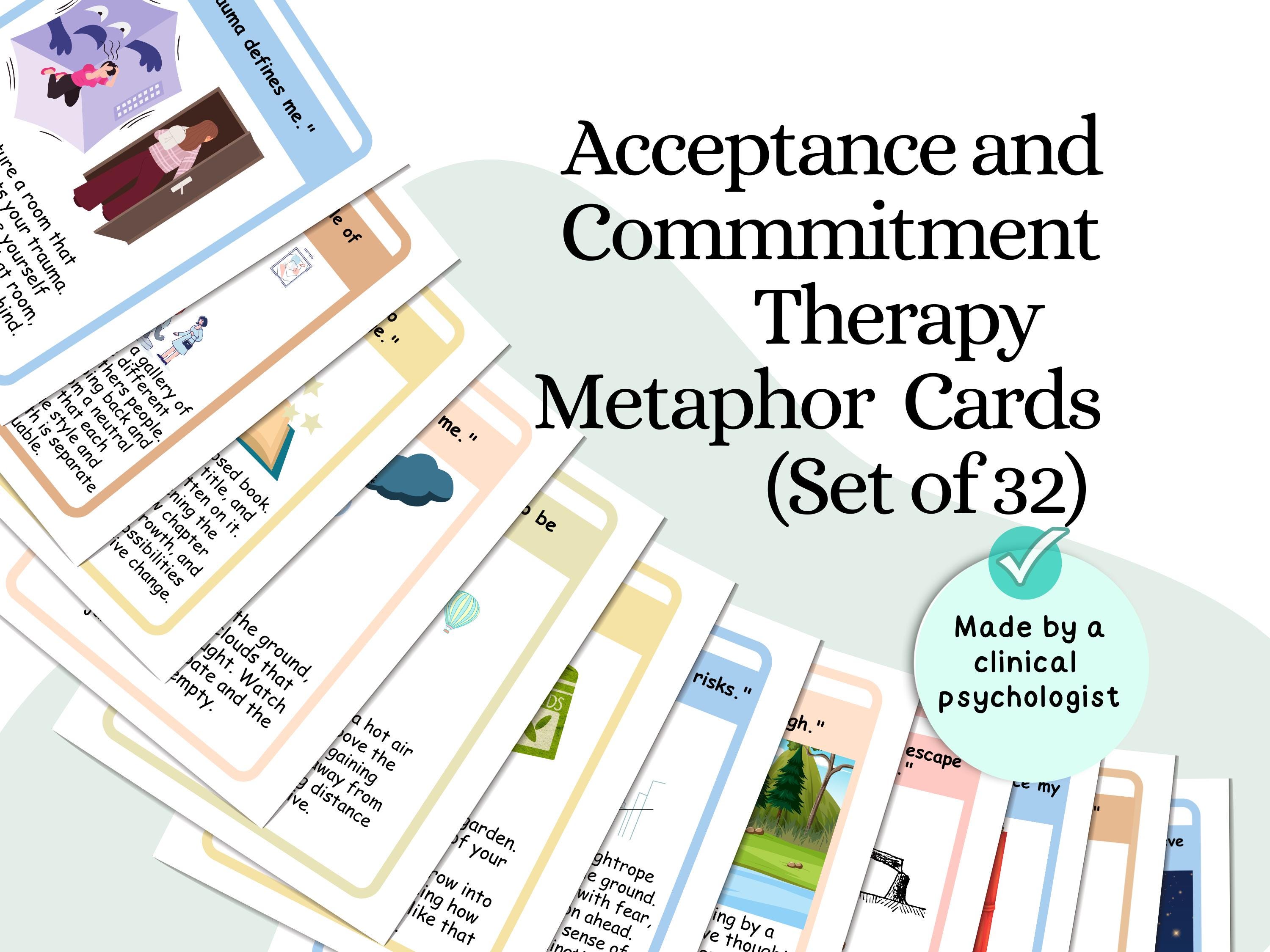 Acceptance and Commitment Therapy Cards, ACT Metaphor Cards, ACT ...