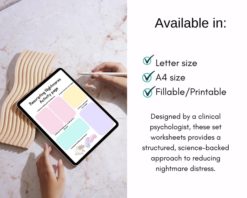 Nightmare Rescripting Worksheets, Imagery Rehearsal Therapy Nightmare ...