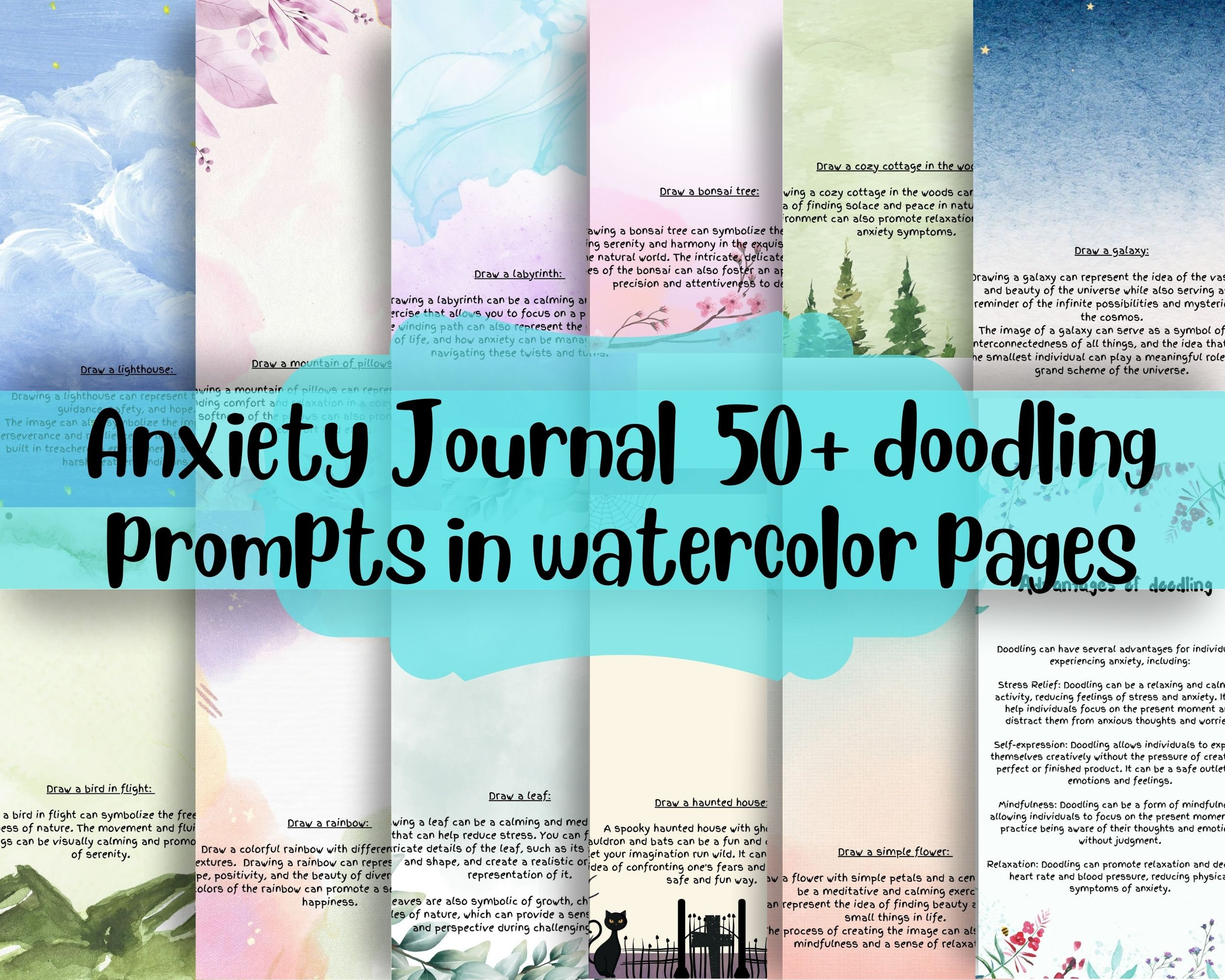 Anxiety Journal Printable Social Anxiety Worksheets Cards - Etsy