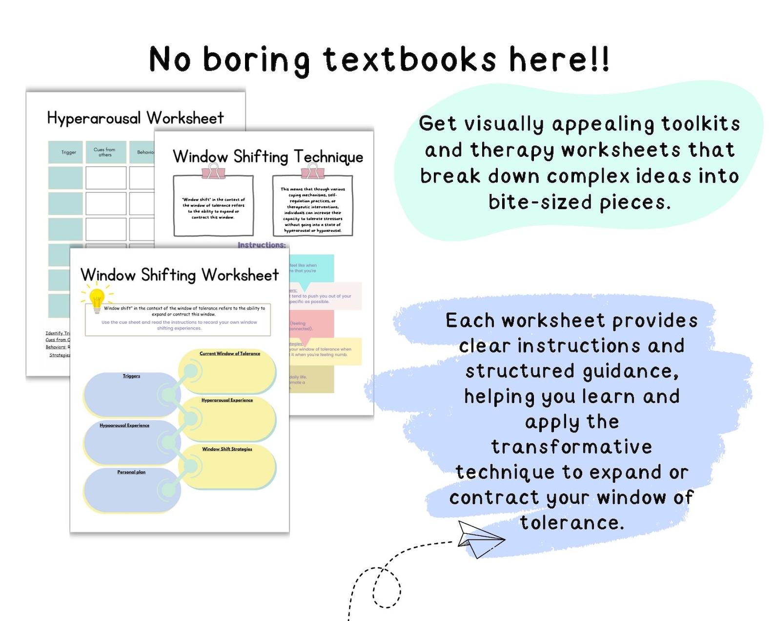 Window of Tolerance Worksheets Bundle Emotional Regulation Nervous ...