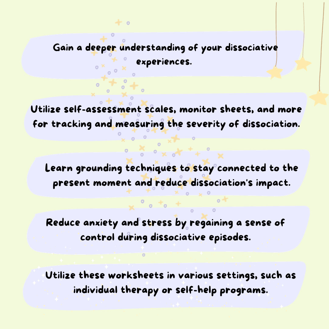 Dissociation Worksheets Workbook Dissociation Therapy Journal - Etsy ...