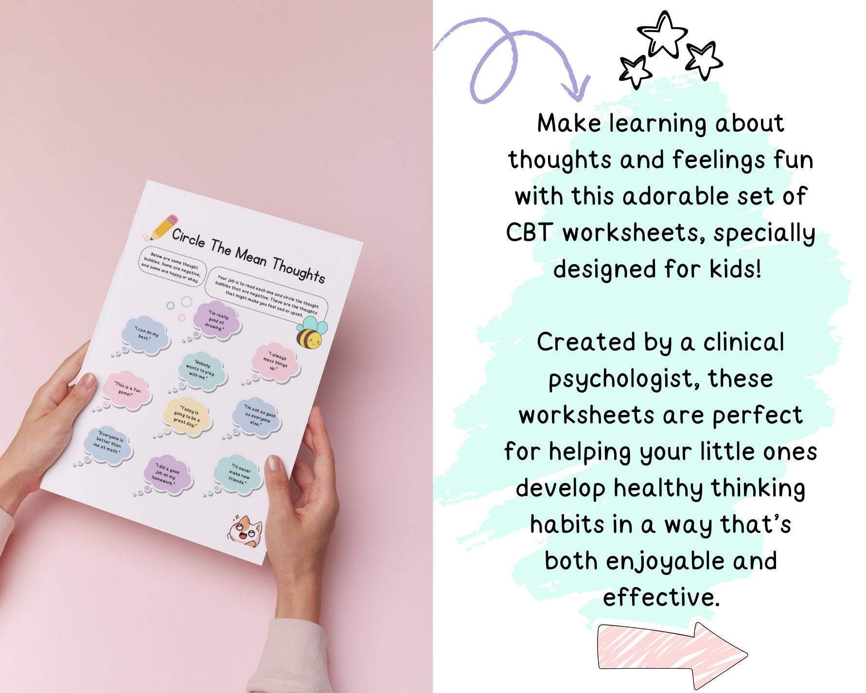 CBT for Kids, CBT Worksheets for Kids, Cognitive Behavioral Therapy for ...