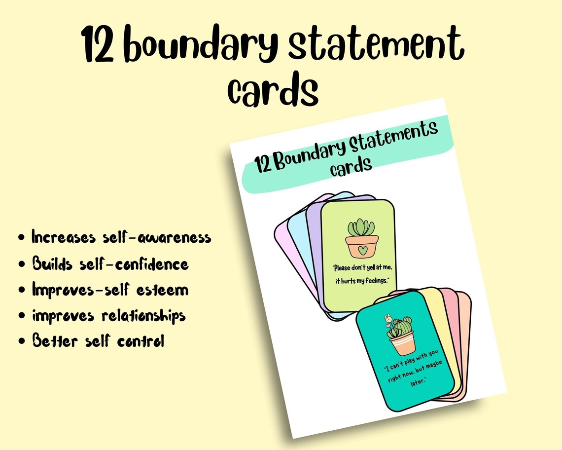 Boundaries Worksheets Therapy for Kids and Teens Mental Health - Etsy