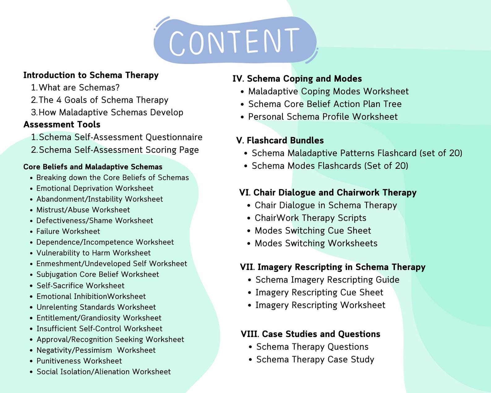 Schema Therapy Bundle, Schema Therapy Worksheets, Schema Therapy Cards ...