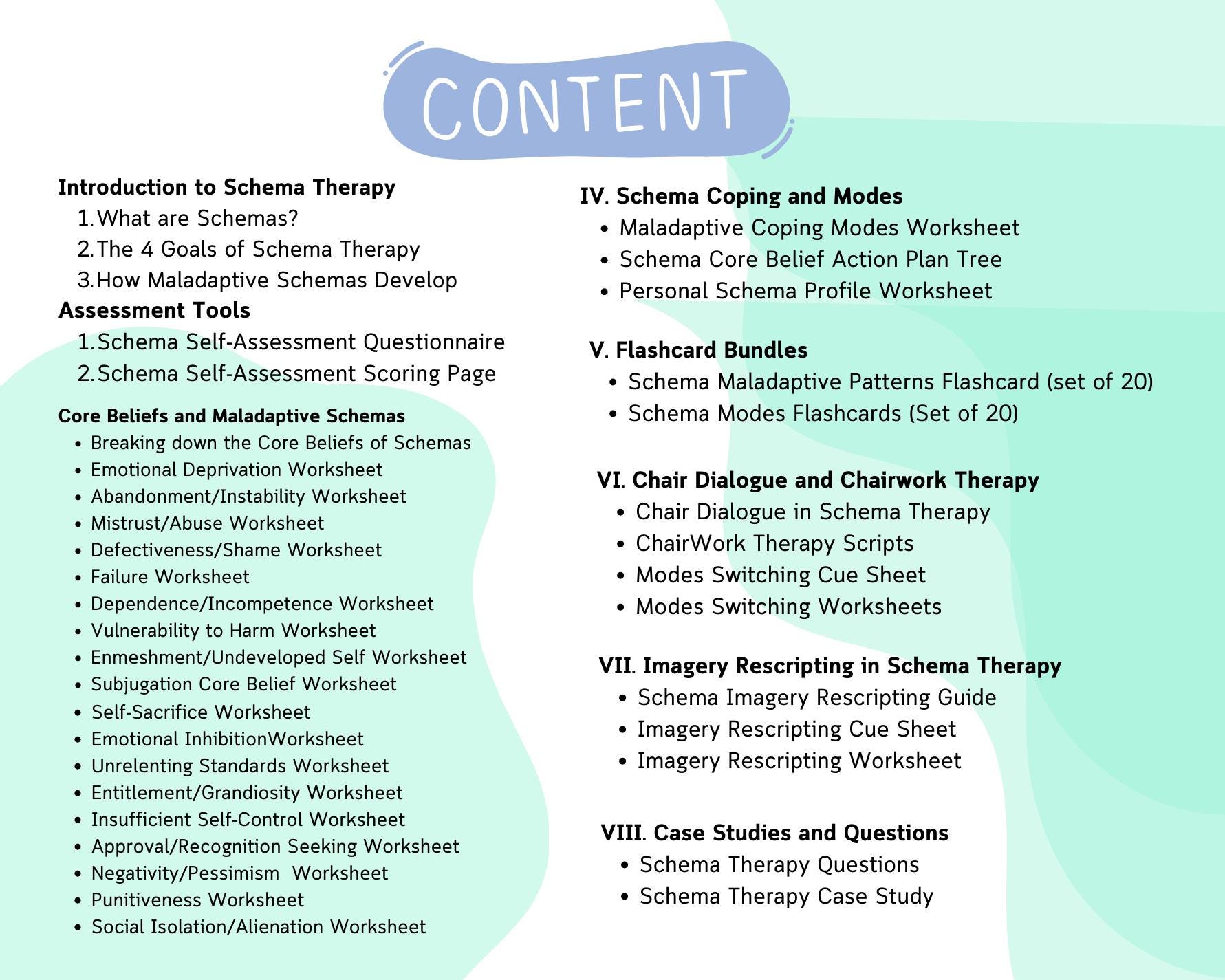 Schema Therapy Bundle, Schema Therapy Worksheets, Schema Therapy Cards ...