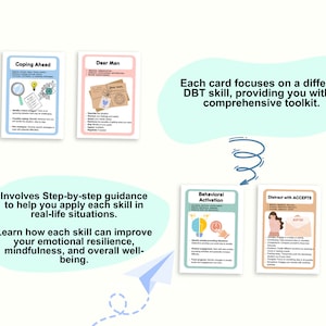 DBT Skills Cards, DBT Flashcards, Dialectical Behavior Therapy, DBT ...