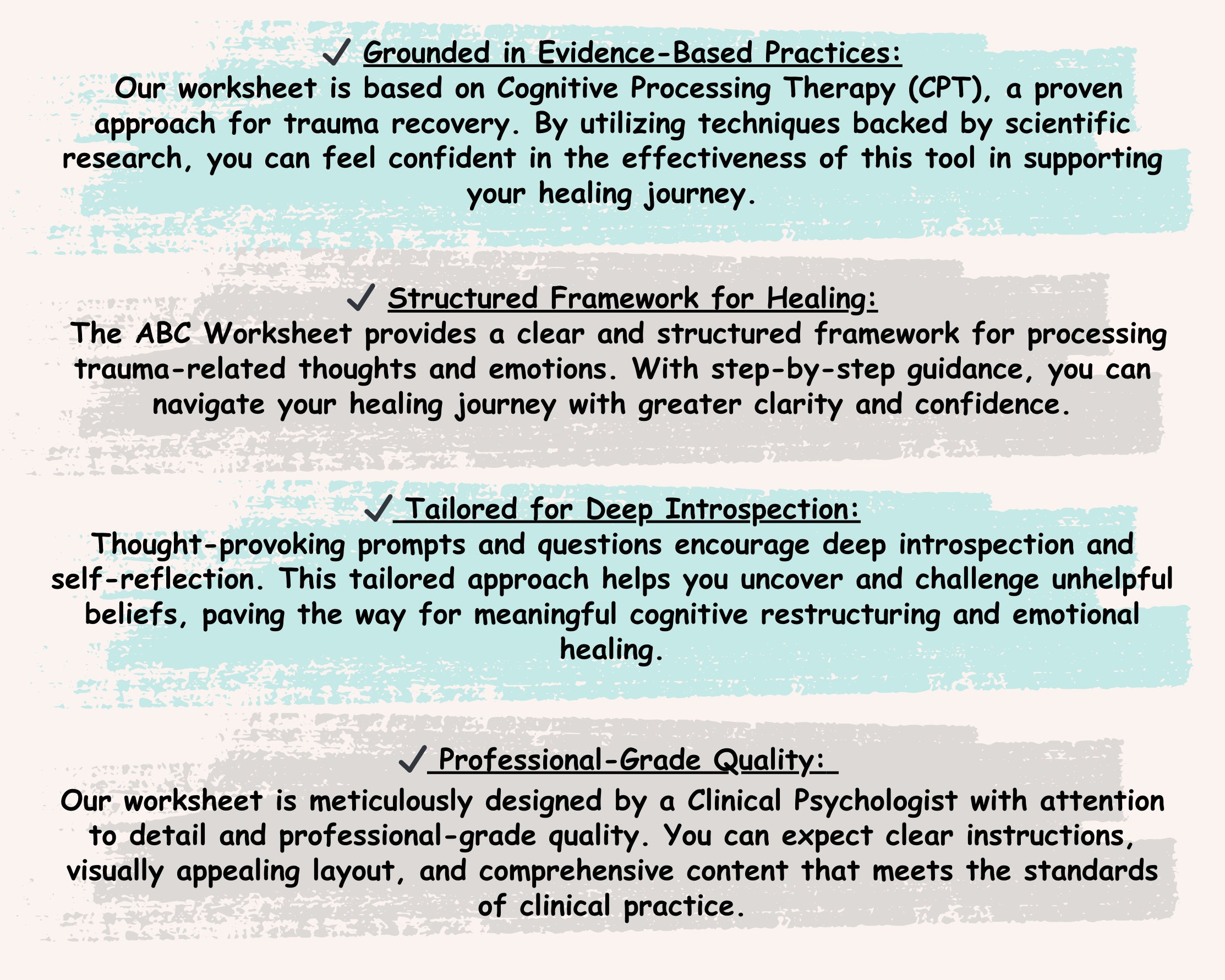 CPT Worksheet, ABC Worksheet Trauma, Cognitive Processing Therapy, CPT ...