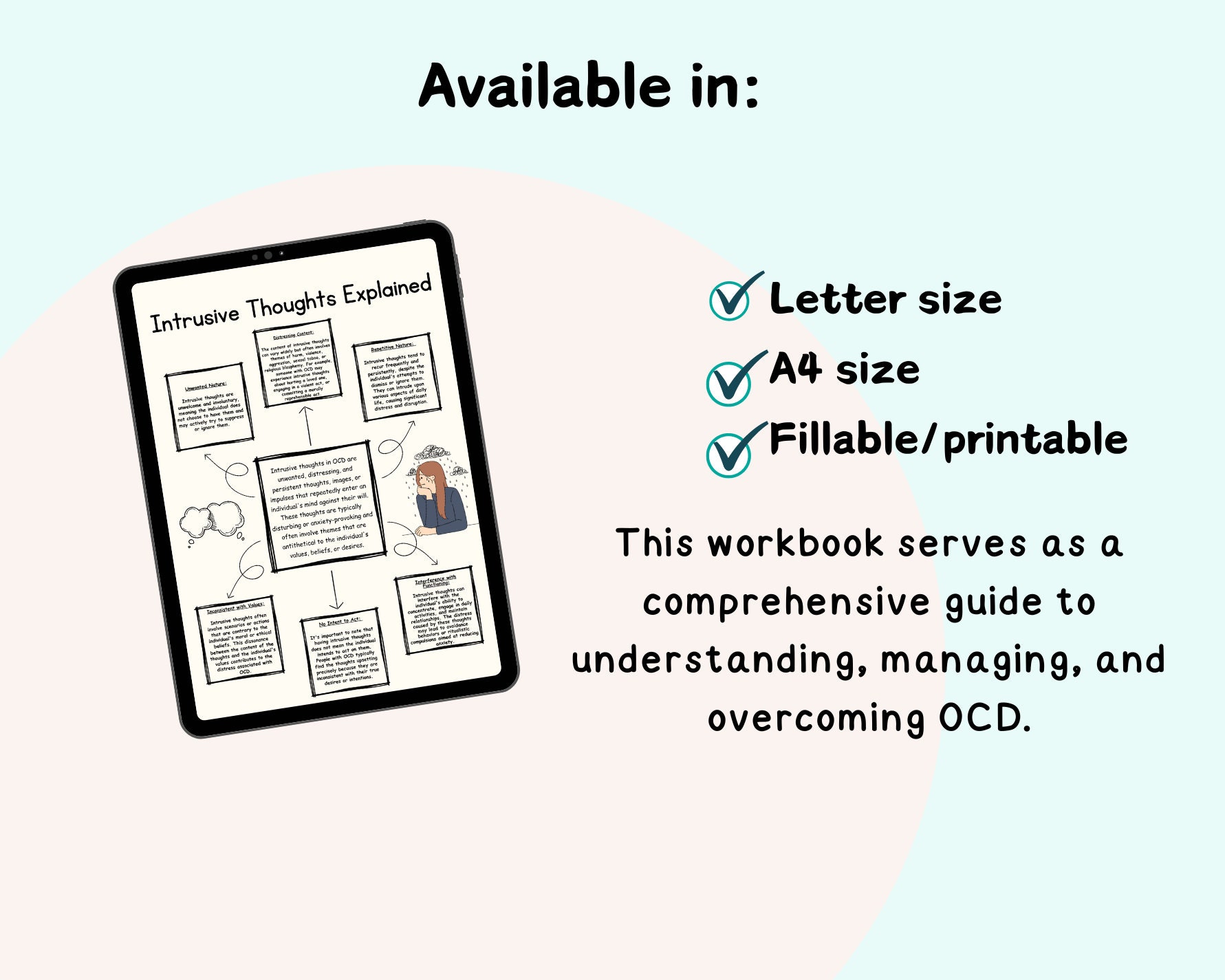 OCD Worksheets, OCD Workbook, ERP Exposure and Response Prevention, Ocd ...
