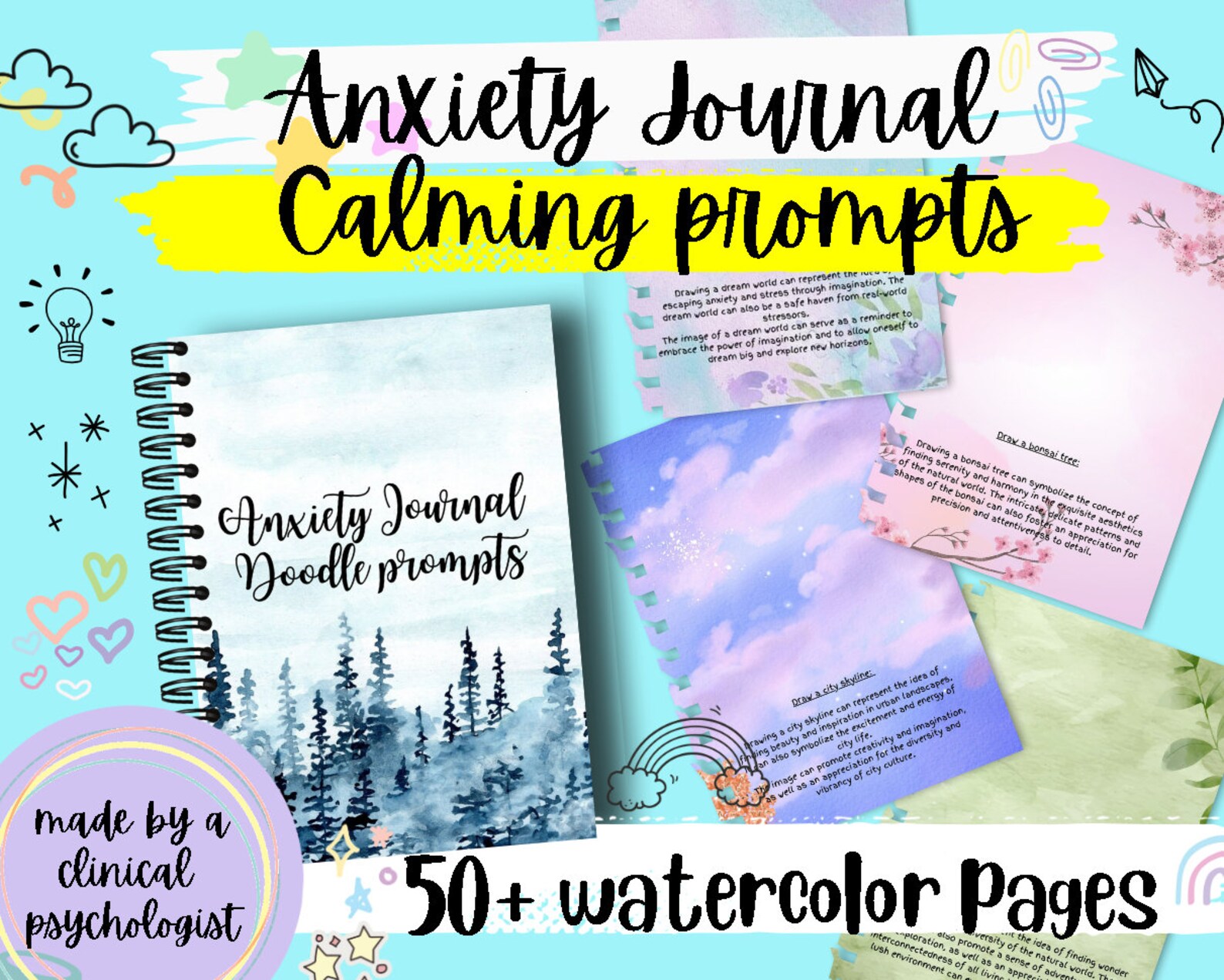 Anxiety Journal Printable Social Anxiety Worksheets Cards - Etsy
