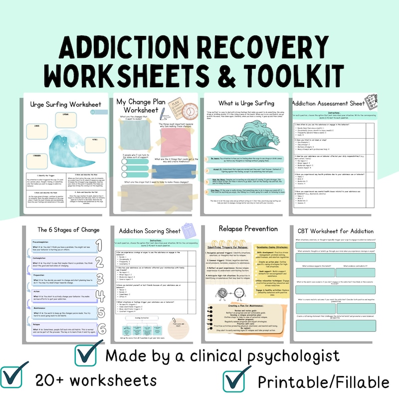 Addiction Recovery Template - Etsy UK