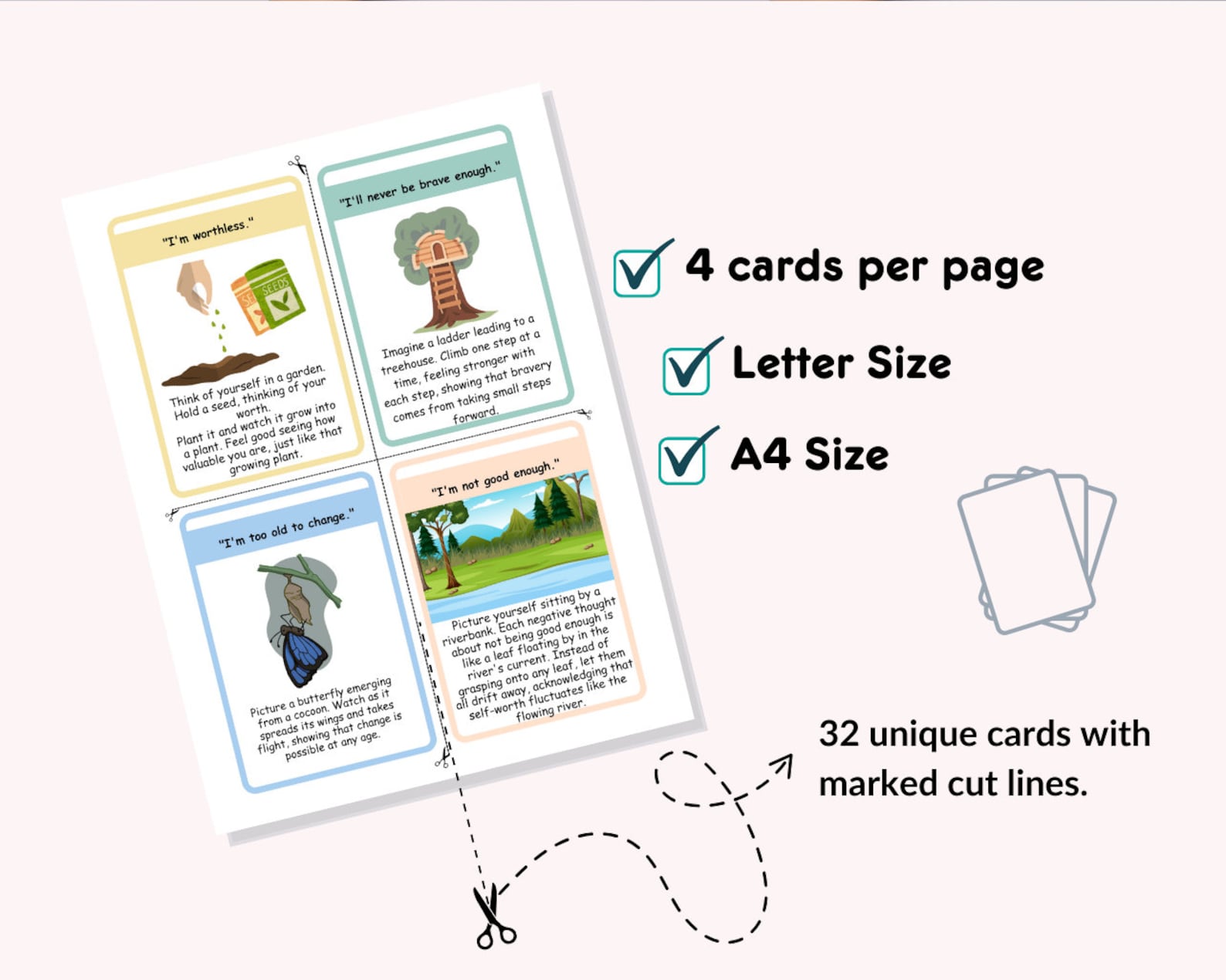 Acceptance and Commitment Therapy Cards, ACT Metaphor Cards, ACT ...