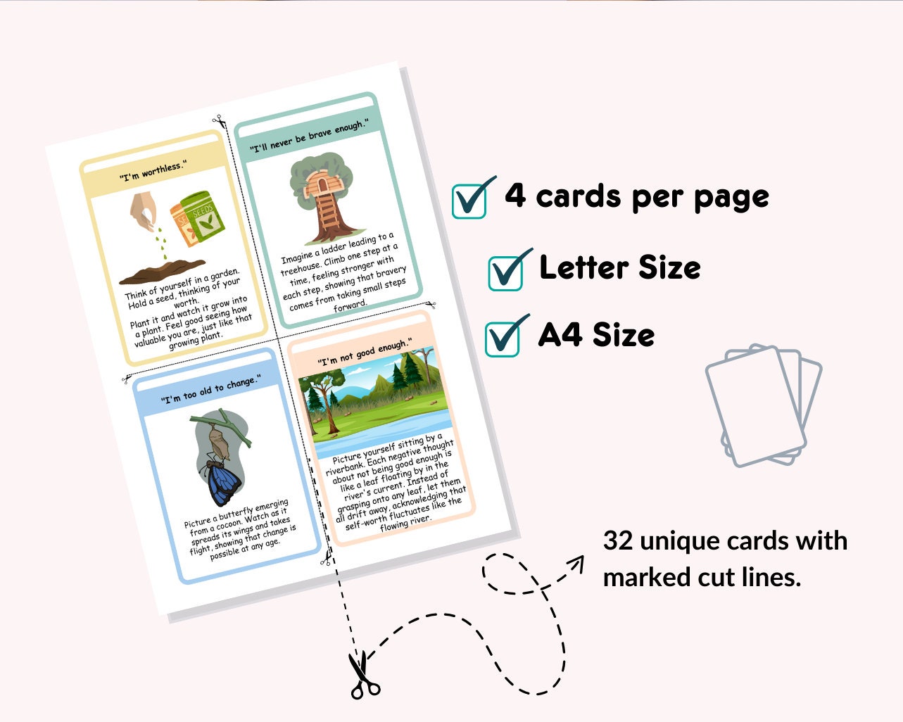 Acceptance and Commitment Therapy Cards, ACT Metaphor Cards, ACT ...