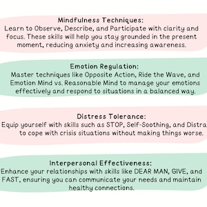 DBT Skills Cards, DBT Flashcards, Dialectical Behavior Therapy, DBT ...