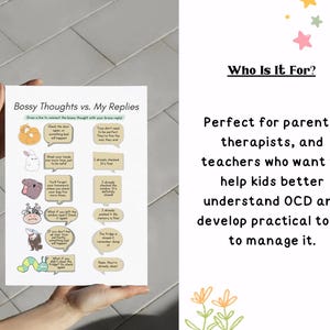 OCD Worksheets for Kids, ERP for Kids Ocd Exposure Therapy for Kids ...