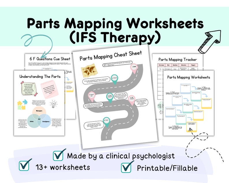 IFS Parts Mapping Worksheets, IFS Worksheets, Internal Family Systems ...