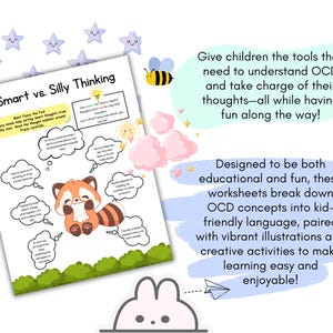 OCD Worksheets for Kids, ERP for Kids Ocd Exposure Therapy for Kids ...