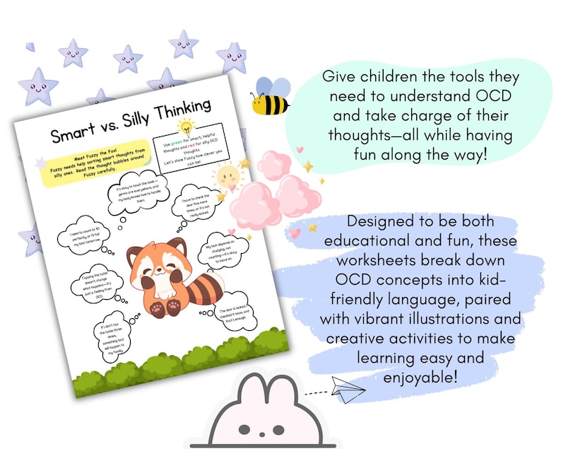 OCD Worksheets for Kids, ERP for Kids Ocd Exposure Therapy for Kids ...